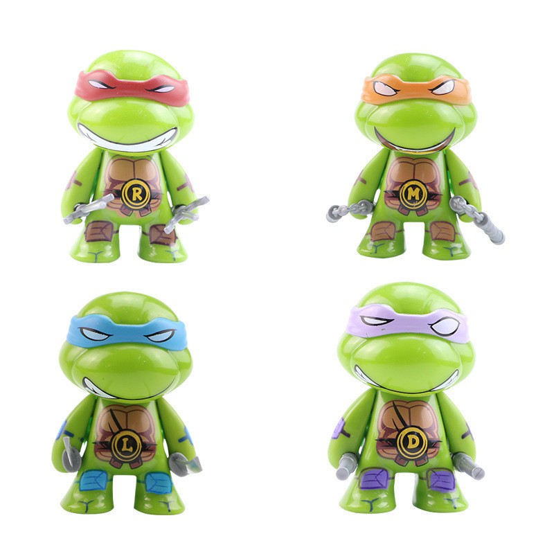 4pcs/set Ninjaed God Teenage Mutant Ninja Turtles Action Figures PVC ...
