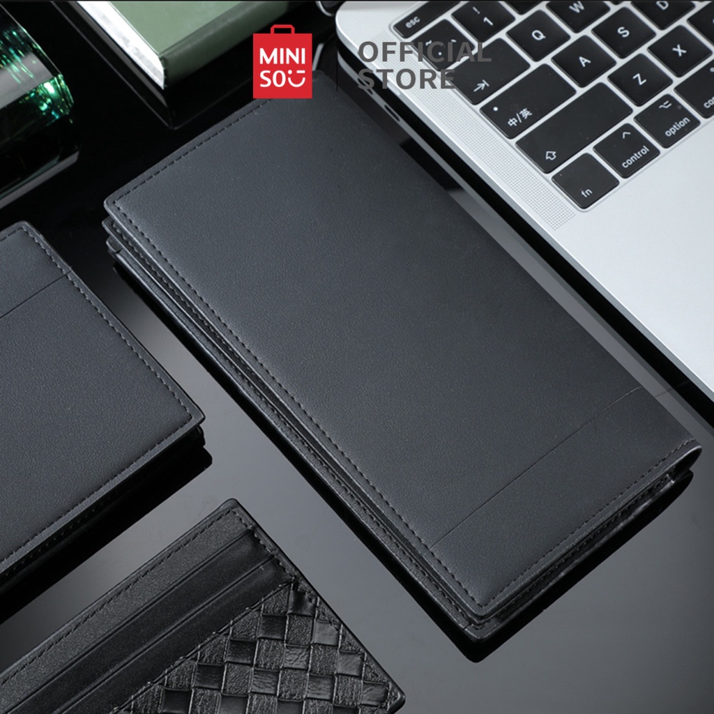 Miniso Men's Wallet Long Thin branded original PU Leather Long Wallet ...