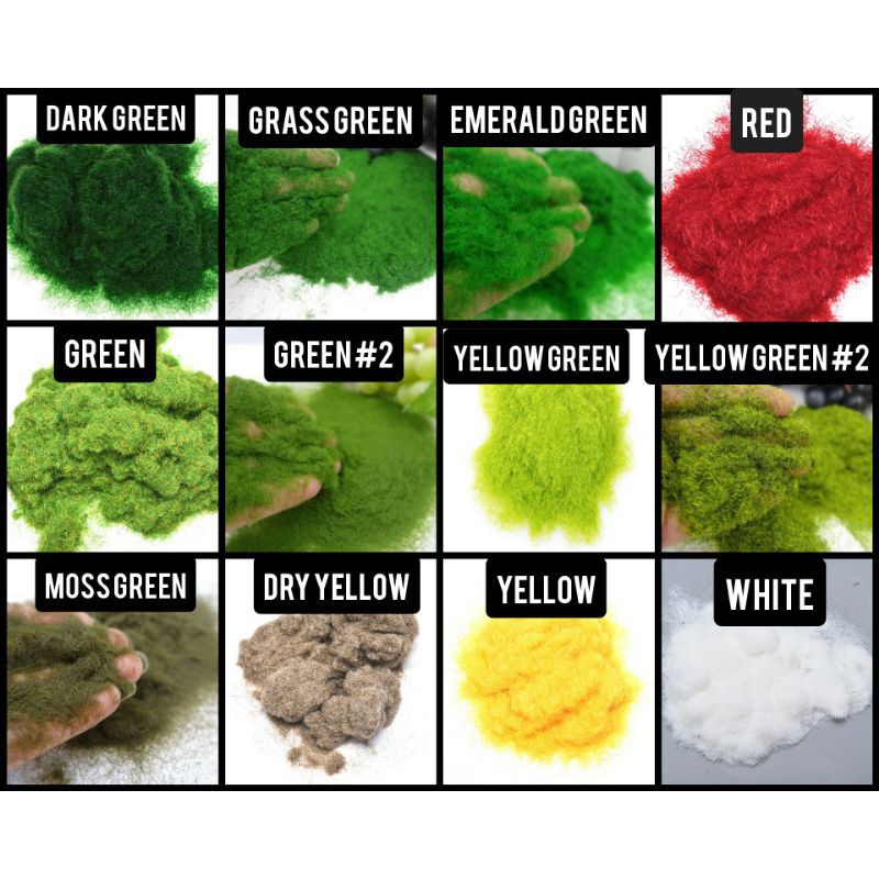 Grass Powder, Fake Grass, Artificial Grass, Synthetic Grass For Diorama ...