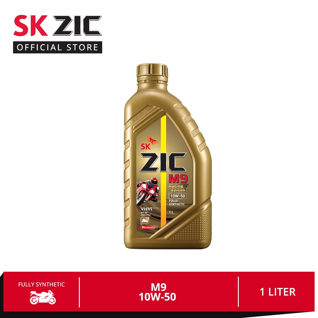 SK ZIC M9 Racing 10W-50 1 Liter Fully Synthetic Motorcycle Oil | Shopee ...