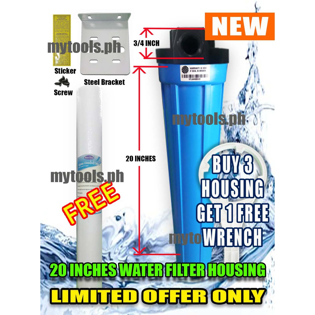 20SL Water Filter Housing 20 Inches ( 20 X 2.5 inches) | Shopee Philippines