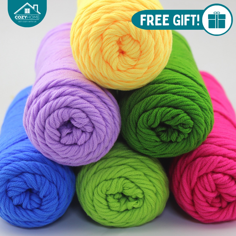 8Ply Milk Cotton Yarn Wool Thread For Knitted Scarf Handmade DIY ...
