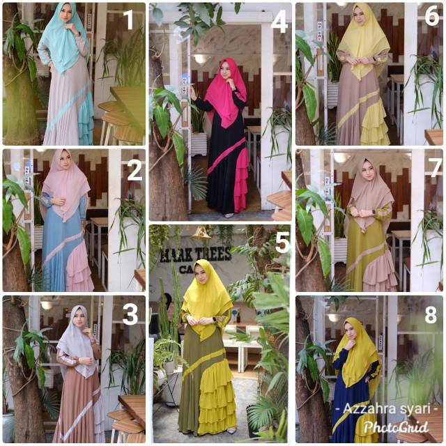 Azzahra Set Syari By Fazle Collection | Shopee Philippines