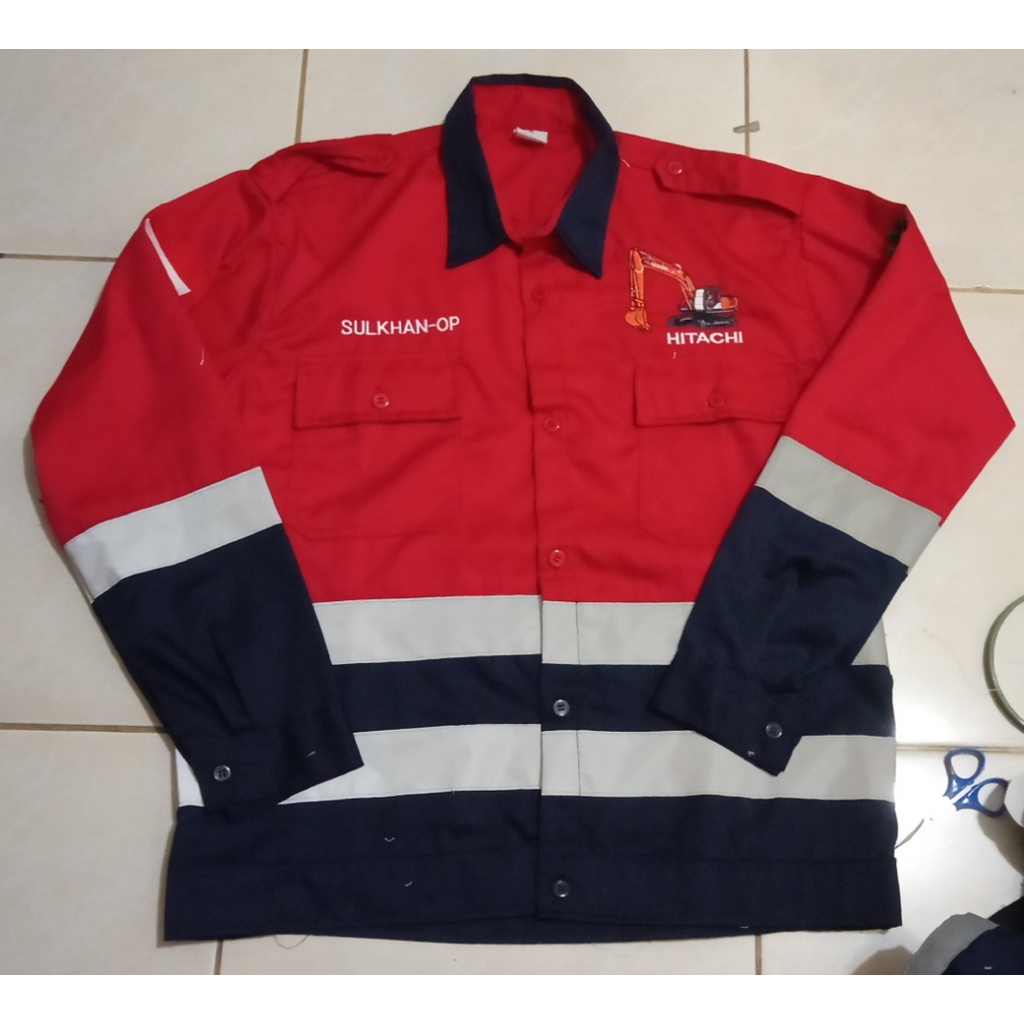 KEMEJA Men's Long Shirt Embroidered Heavy Equipment/Project Work ...