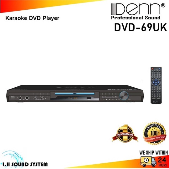 DENN DVD-69UK Karaoke DVD Player (With Mic Input & Key Control ...