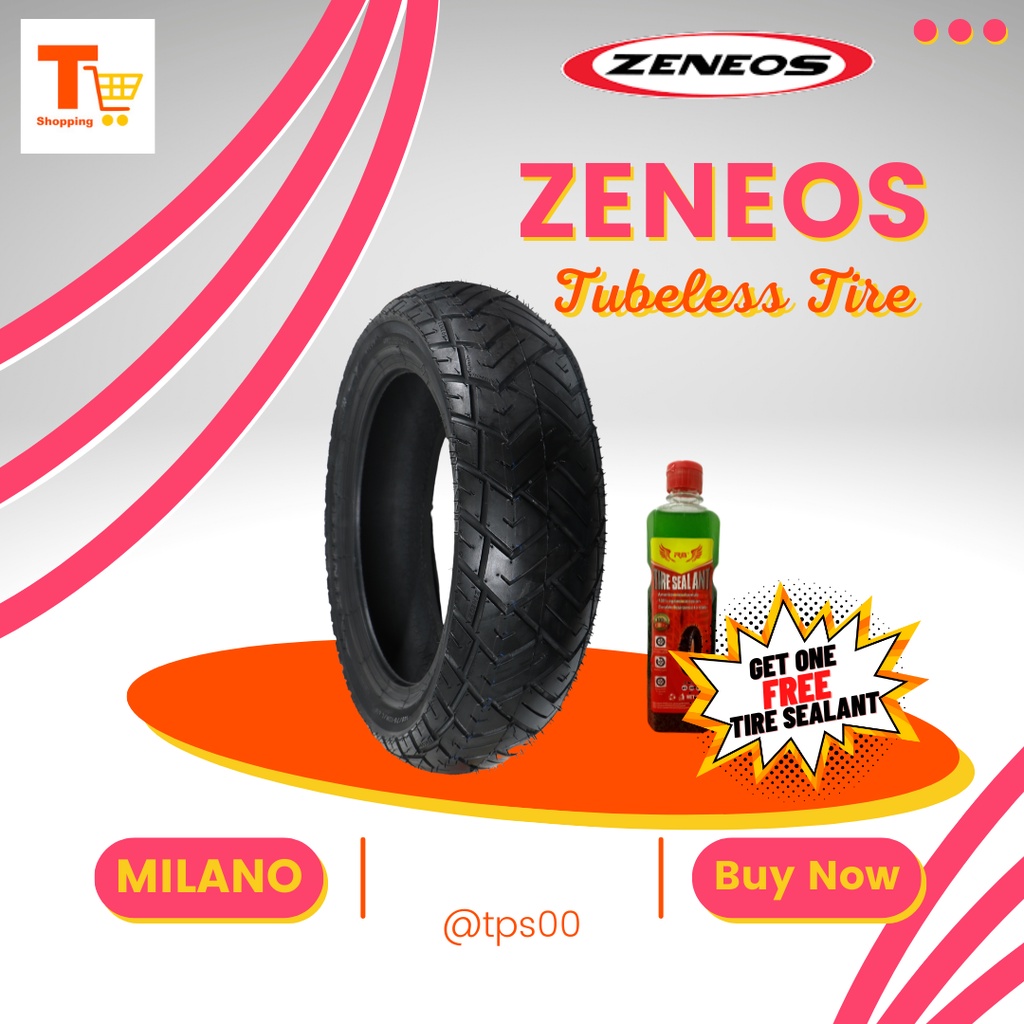 ZENEOS MILANO ZN87 MOTORCYCLE TUBELESS TIRE 120/70-13, 140/70-13 (9414 ...