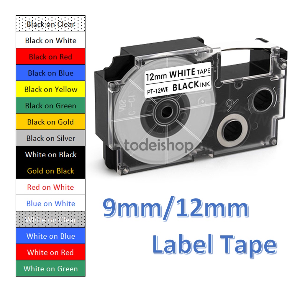 Label Tape XR-12WE XR 12WE XR12WE XR-9WE, Used in KL-60 KL-60SR KL-100 ...