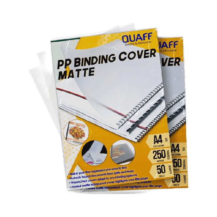 QUAFF PVC Binding Cover 200-250 Microns A4, Short, Long | Shopee ...