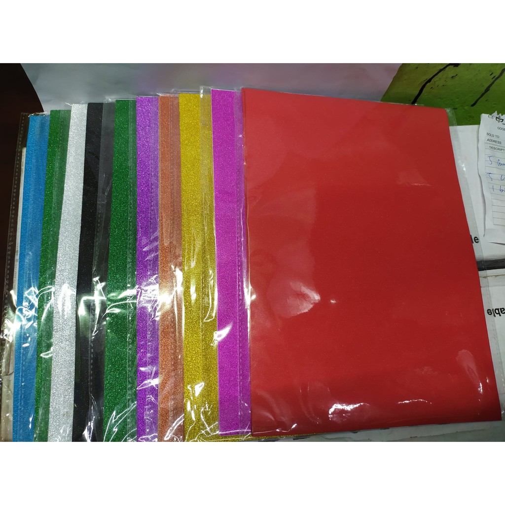 Glitter Sticker Paper A4 size (10pieces) | Shopee Philippines
