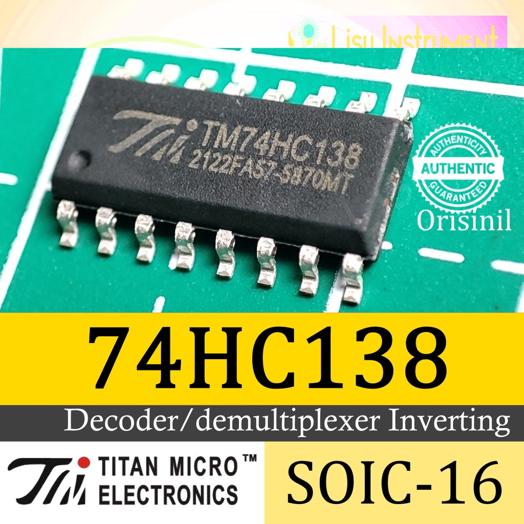 74hc138 74HC138D Decoder/demultiplexer Inverting SOIC-16 | Shopee Philippines
