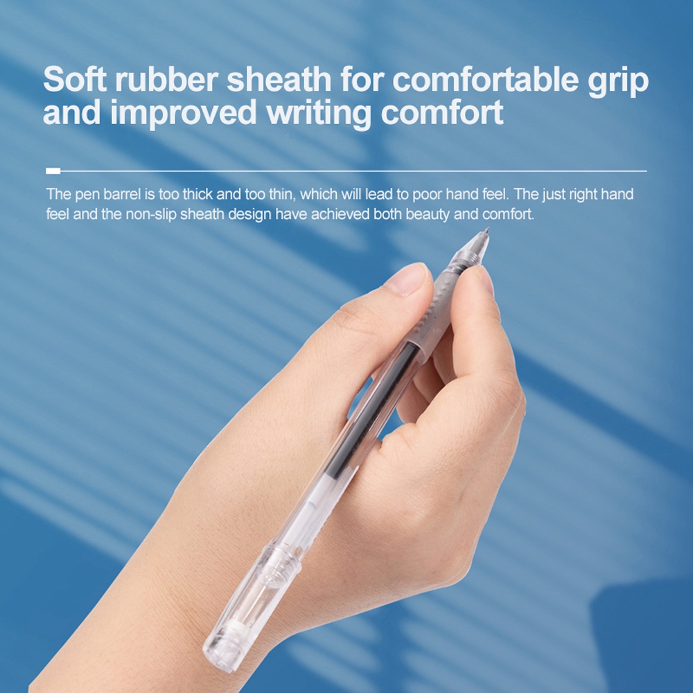 Deli S108 Gel Pen 0.5mm Black Ink Sign Pens Student Test Writing ...