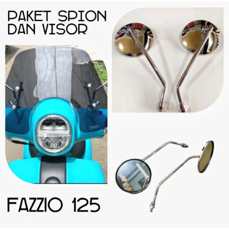 Fazzio 125 visor Package And Long Stem Classic retro Mirror | Shopee ...