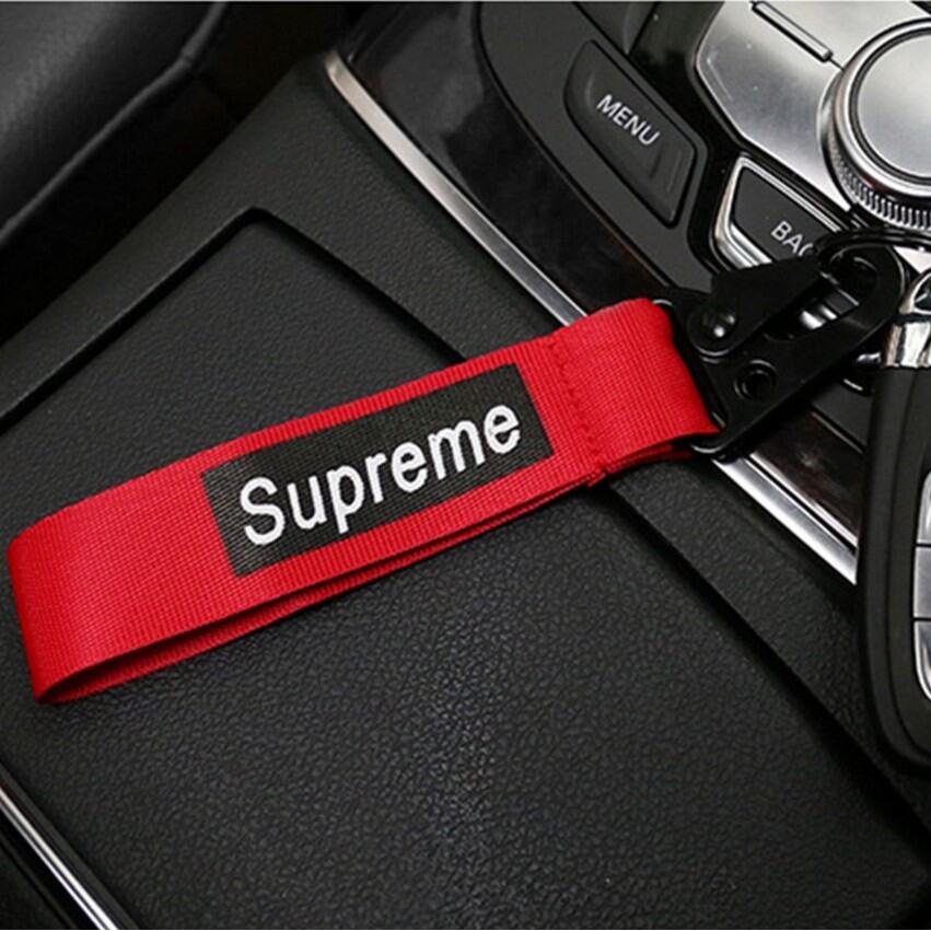 Supreme Wrought Iron Canvas Keychain Car Keychain Creative Gift Key ...