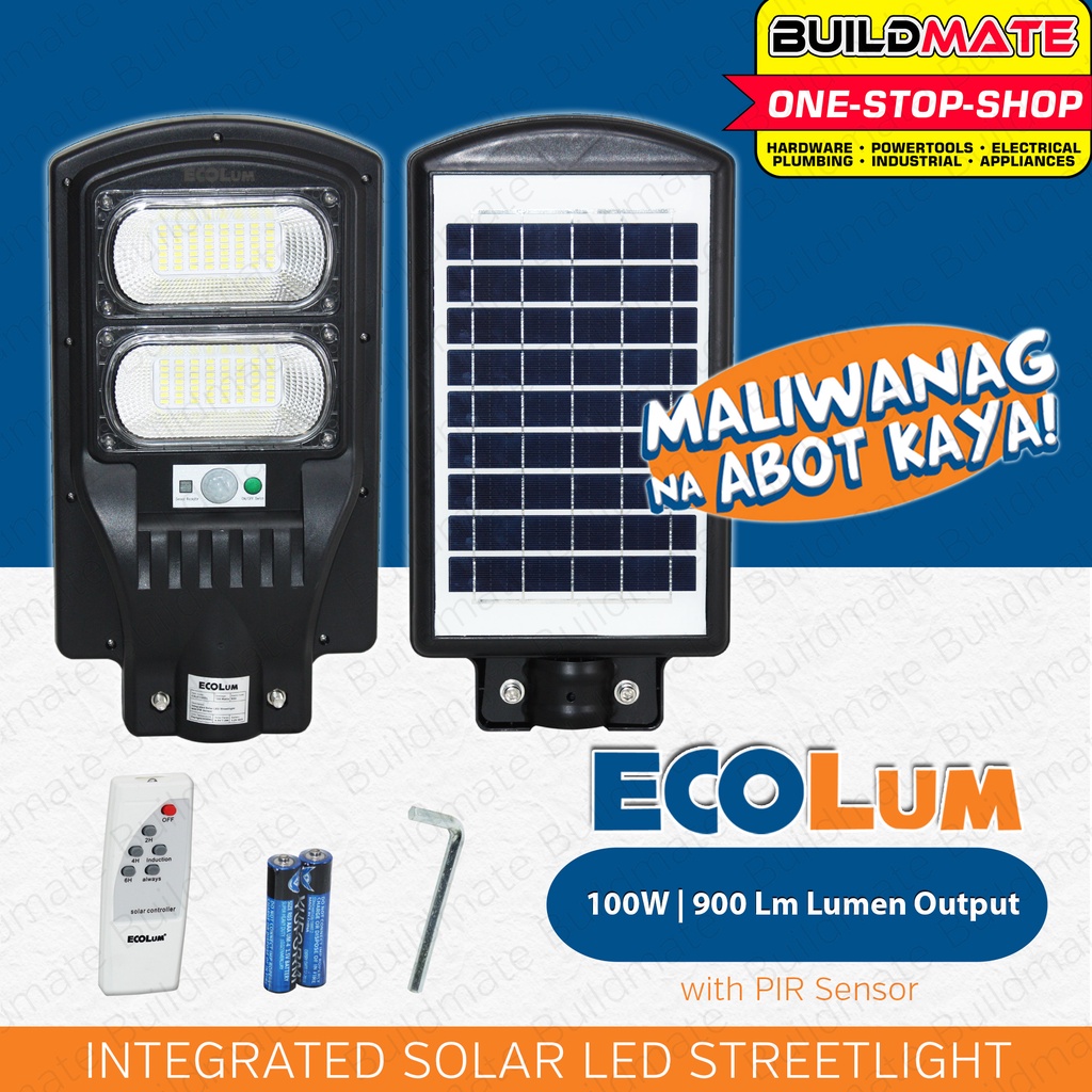 Buildmate x ECOLUM | FIREFLY Solar LED Light Streetlight 100W ...