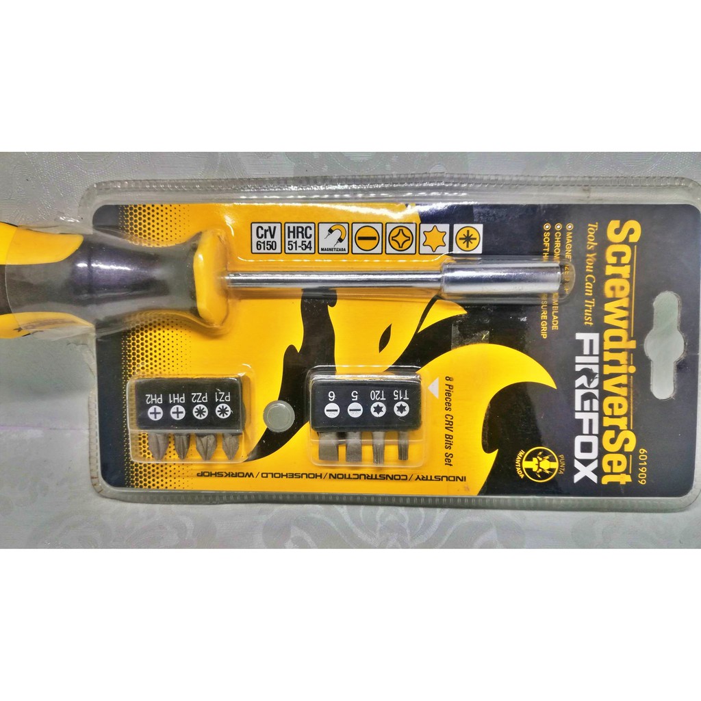 9 in 1 Screwdriver set - Magnetized Tip (Firefox Tools) | Shopee ...