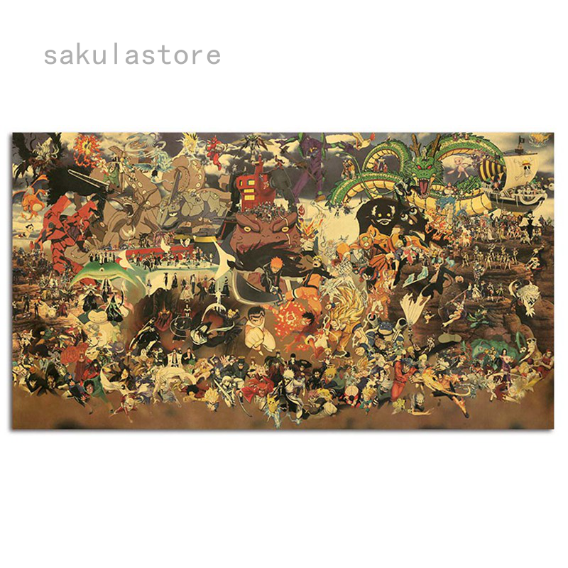 Collection Of Japanese Character Poster Anime All Classic Characters ...