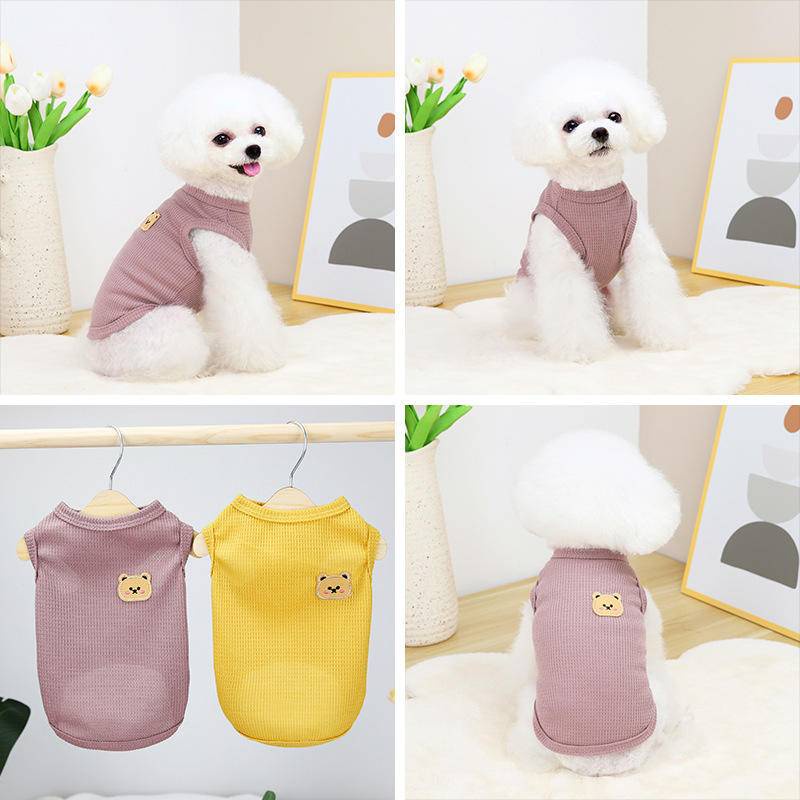 Cute Bear Pet Dogs Cats Clothes for Female Male Puppy Shitzu Clothing ...
