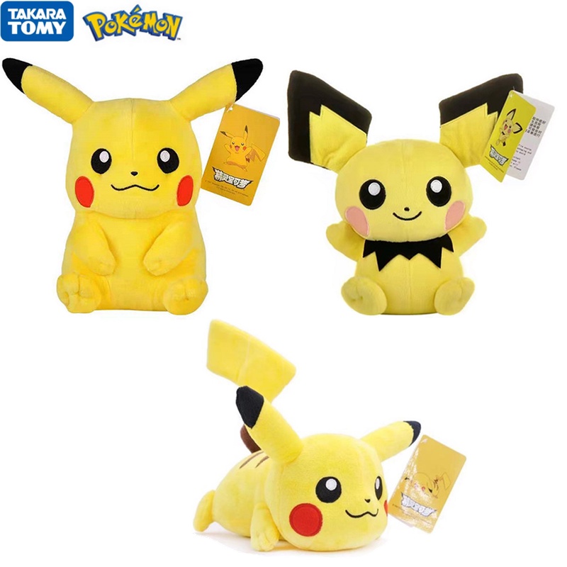 20-24 Cm Genuine Pokemon Plush Doll Pikachu Cartoon Anime Figure Model ...
