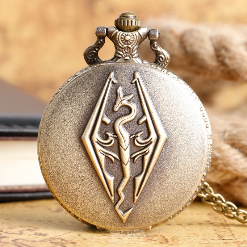 Bronze The Elder Scrolls V Skyrim Copper Quartz Pocket Watch | Shopee ...