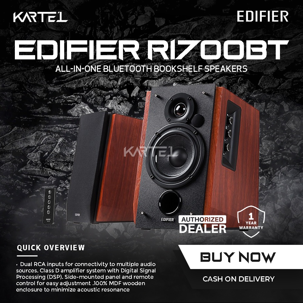 Edifier R1700BT Wireless Bluetooth Speaker Multimedia 2.0 Wooden ...