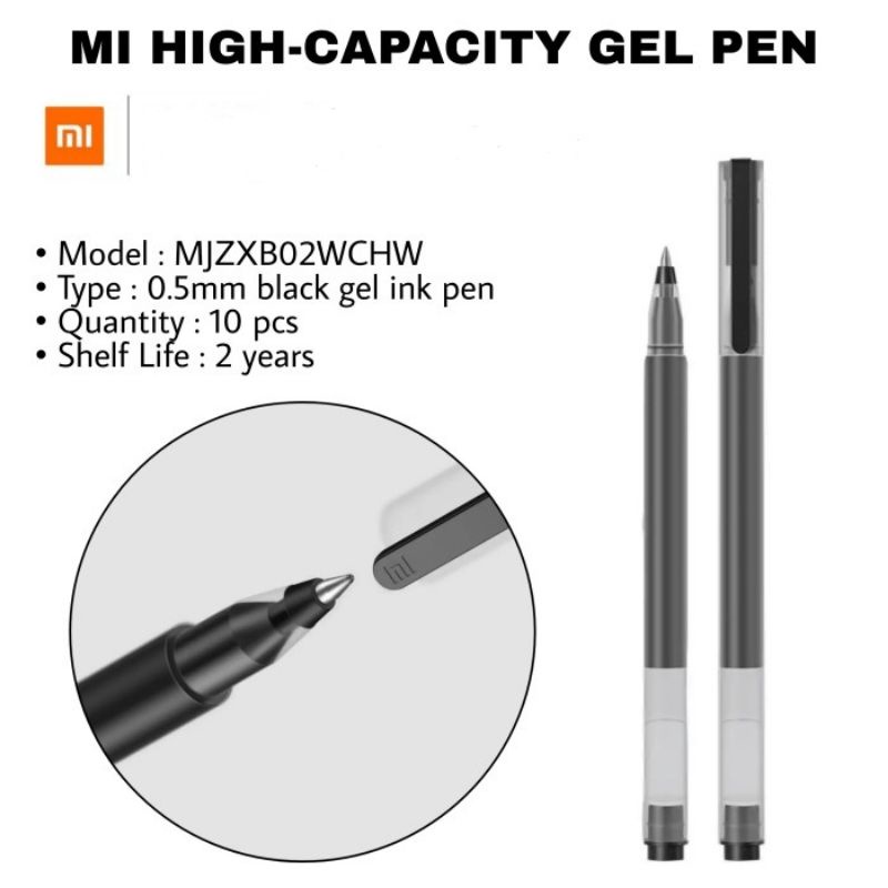 Xiaomi MI HIGH CAPACITY GEL PEN SUPER DURABLE FROM JAPAN PULPEN PEN 1 ...