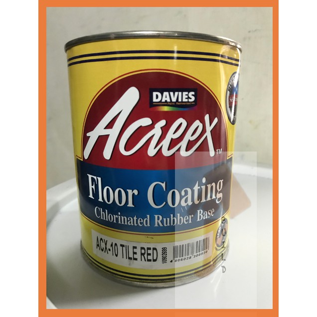 Davies Acreex-10 Chlorinated Rubber Based Sports Floor Coating TILE RED ...