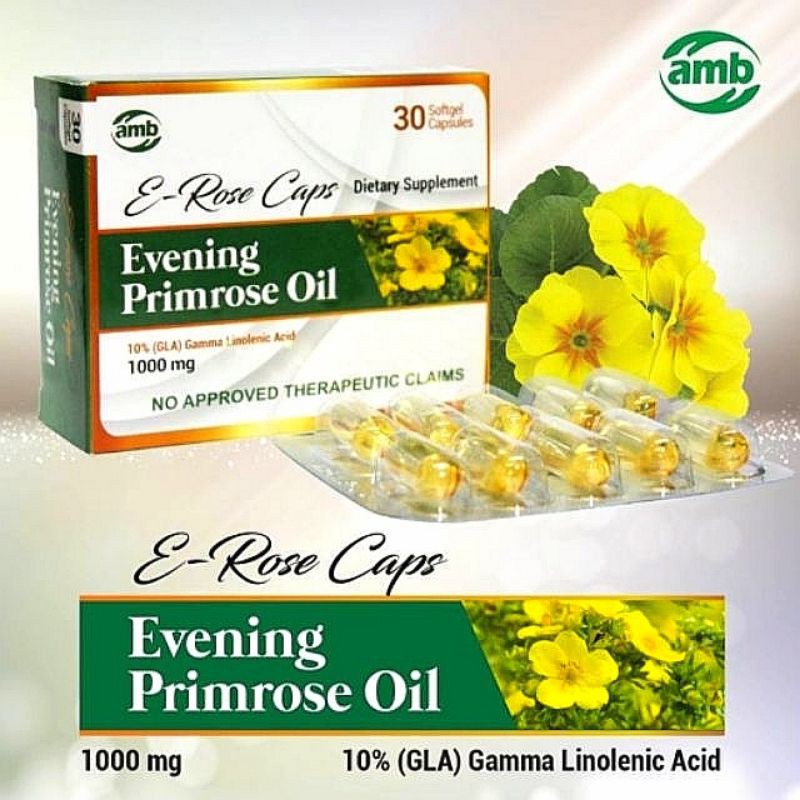 E Rose Evening Primrose oil 1000mg E-Rose 30 capsules / Prima-Eve ...