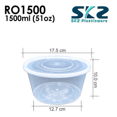 Sold per Box - Microwavable Plastic Container ( circle ) With Lid ...