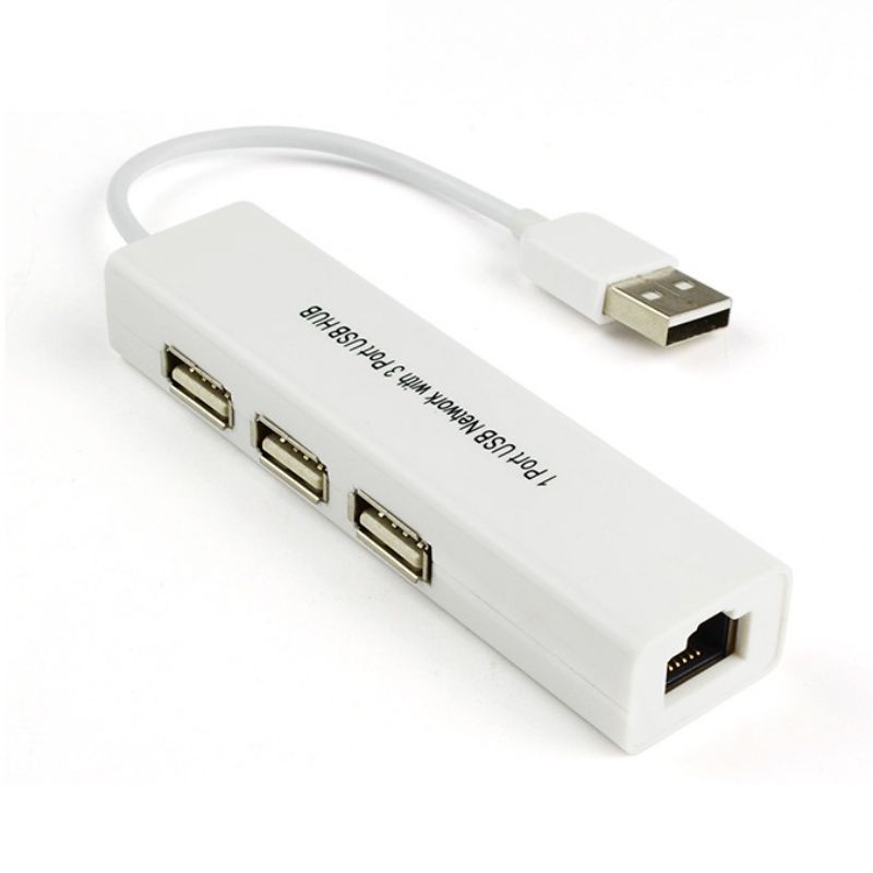 Usb to LAN Ethernet External Network Card with USB Hub | Shopee Philippines