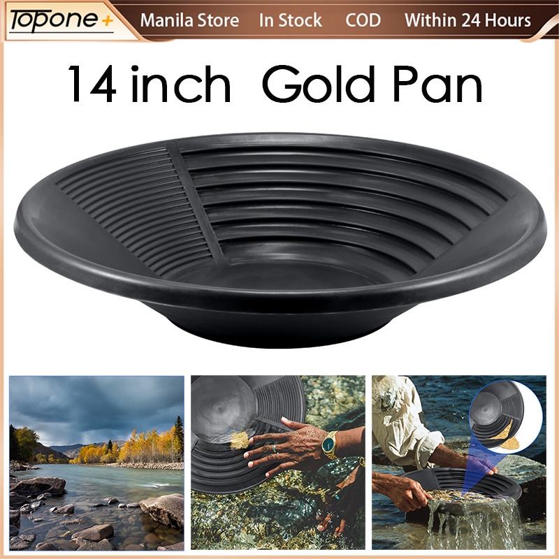 Portable Gold Pan Basin 14 inch Plastic Gold Mining Pan with Two Types ...