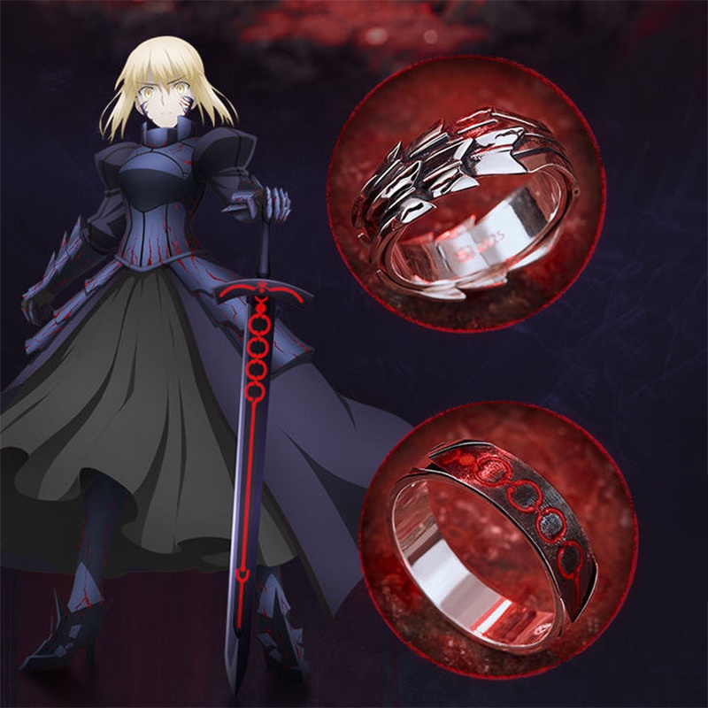 Anime Fate Stay Night Ring Altria Pendragon Excalibur Morgan Metal Ring ...