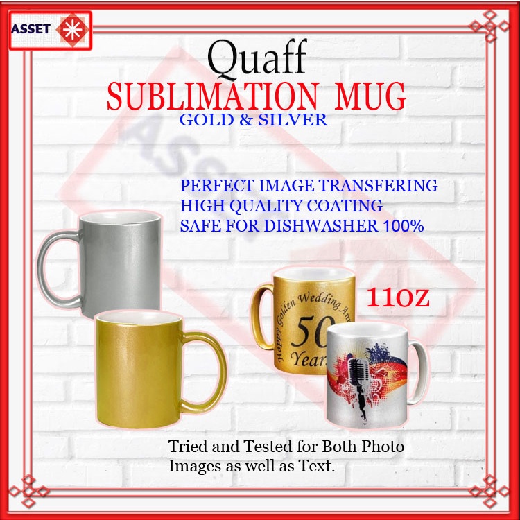 QUAFF GOLD MUG/SILVER MUG 11OZ SUBLIMATION PER BOX (36PIECES) | Shopee ...