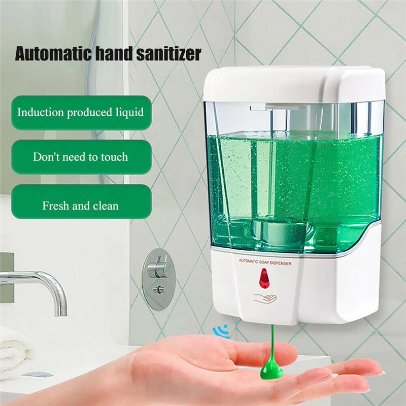 700ml Automatic Pressure Soap Dispenser Infrared Motion Sensor Hand ...