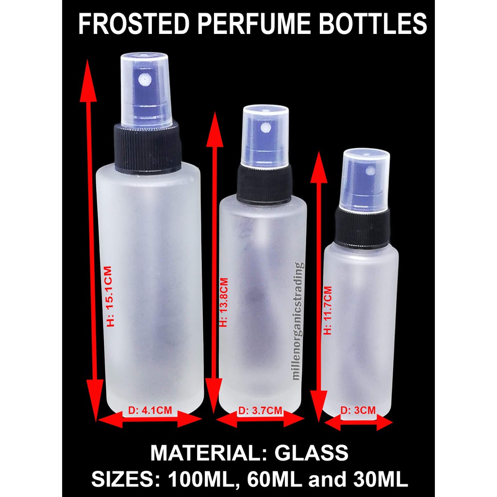 5PCS Frosted Glass Perfume Bottle (30ML, 60ML, 85ML) | Shopee Philippines