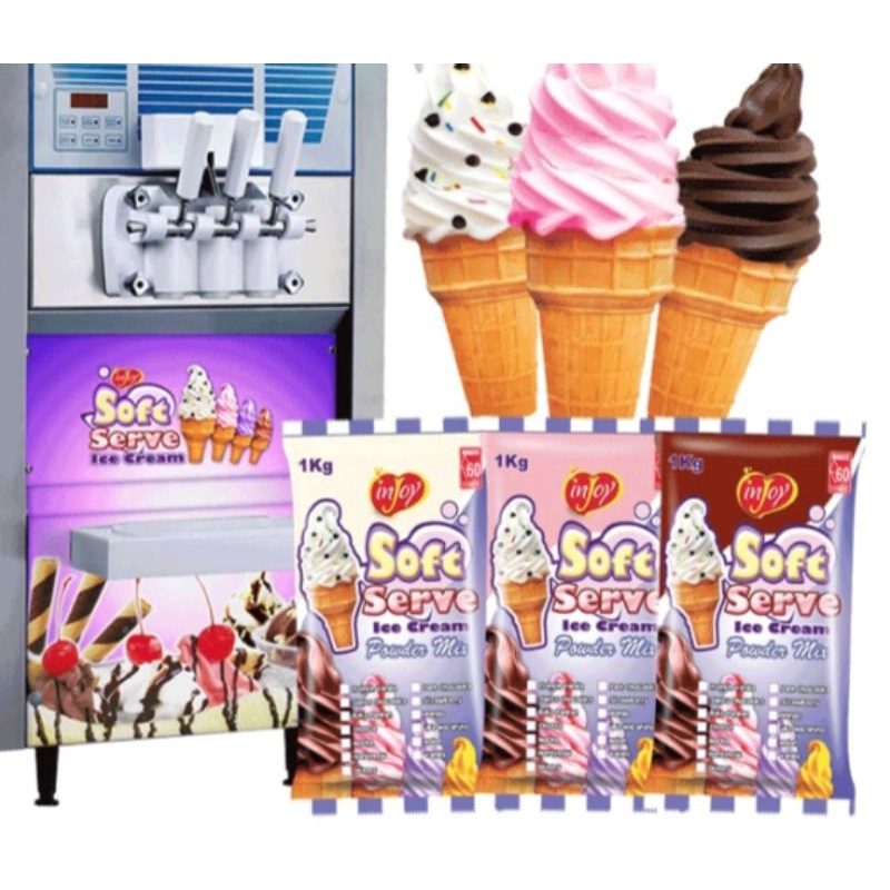 ♈¤INJOY ICE CREAM SOFT SERVE POWDER MIX (choco,mango,cheese,vanila ...