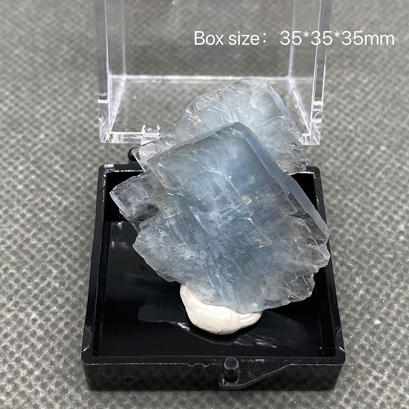 100% natural light blue barite rough crystal gem ore free shipping+Box ...
