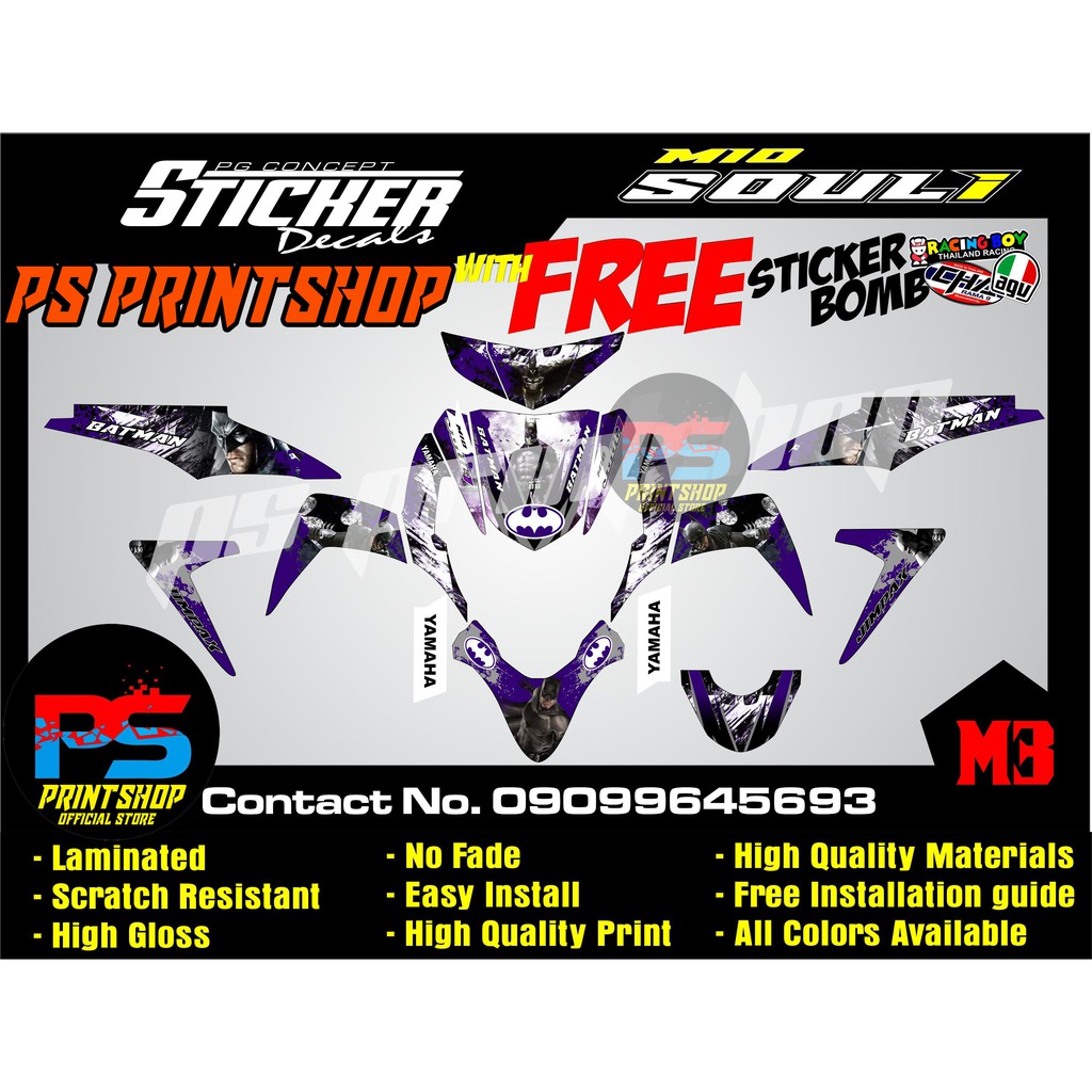 MIO soul i, Mio GT, Mio MX 125 i Yamaha Full Body Set sticker decals ...