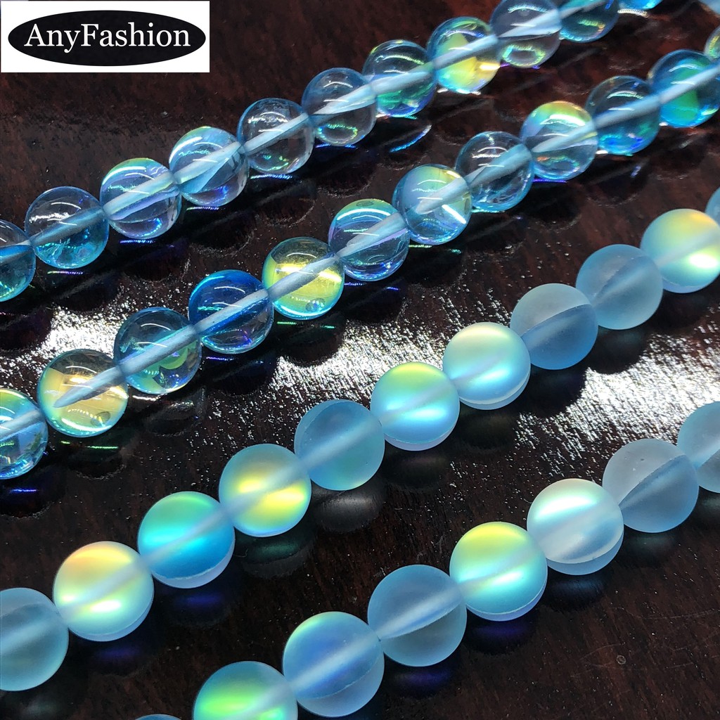 Lake Blue Labradourite Spectrolite Quartz Crystal Bead DIY Smooth ...