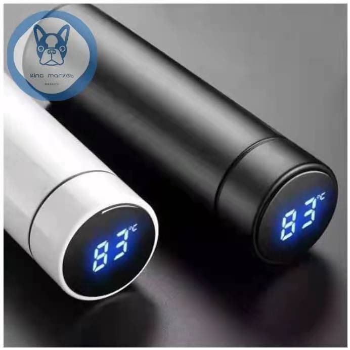 KM 500ml LED tumbler fashion smart thermos bottle LED display vacuum ...