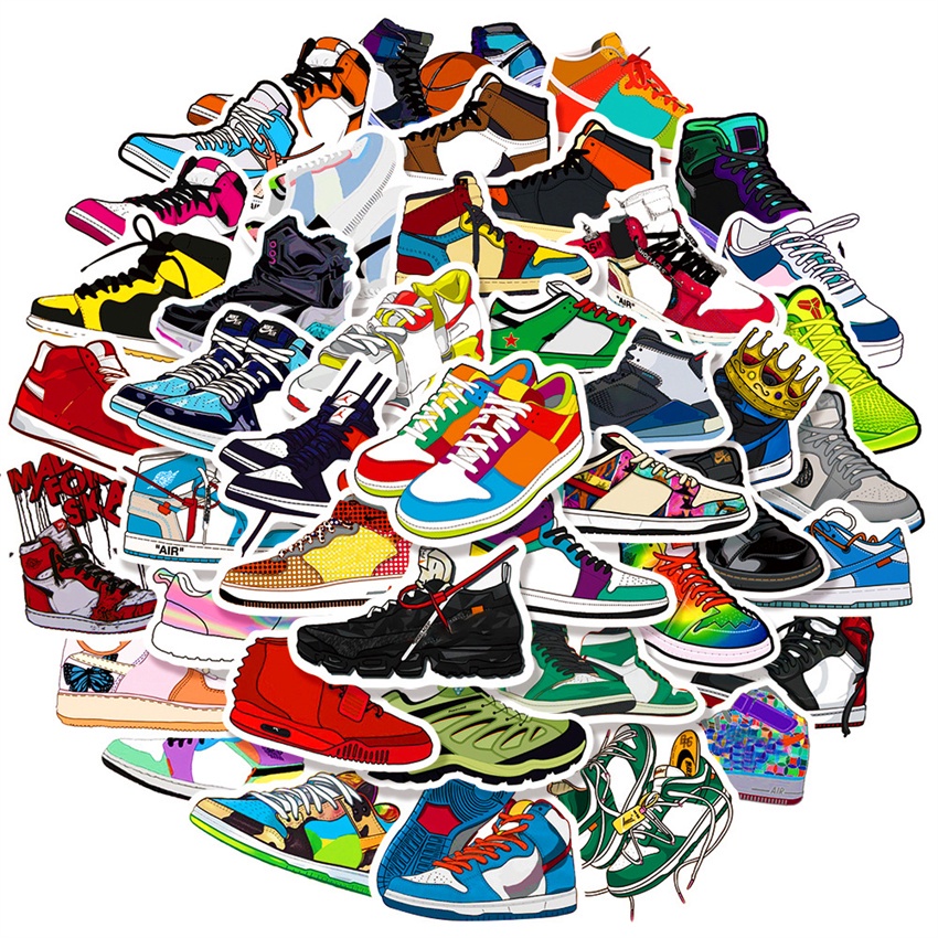 Sports Shoes Series 06 Stickers 50Pcs/Set DIY Fashion Doodle Decals ...