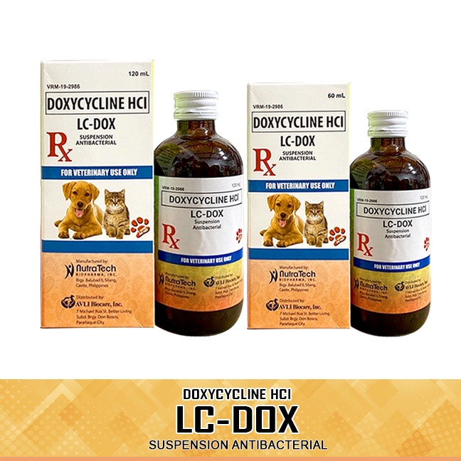 BAGSOFBOUNTY-LC-DOX SUSPENSION ANTIBACTERIAL DOXYCYCLINE HCI FOR DOGS ...