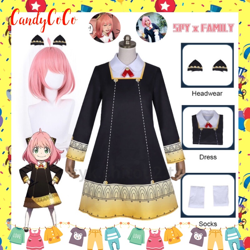 2025 SPY×FAMILY Cosplay Costumes Dress Anya Forger Women & Girl's Dress ...