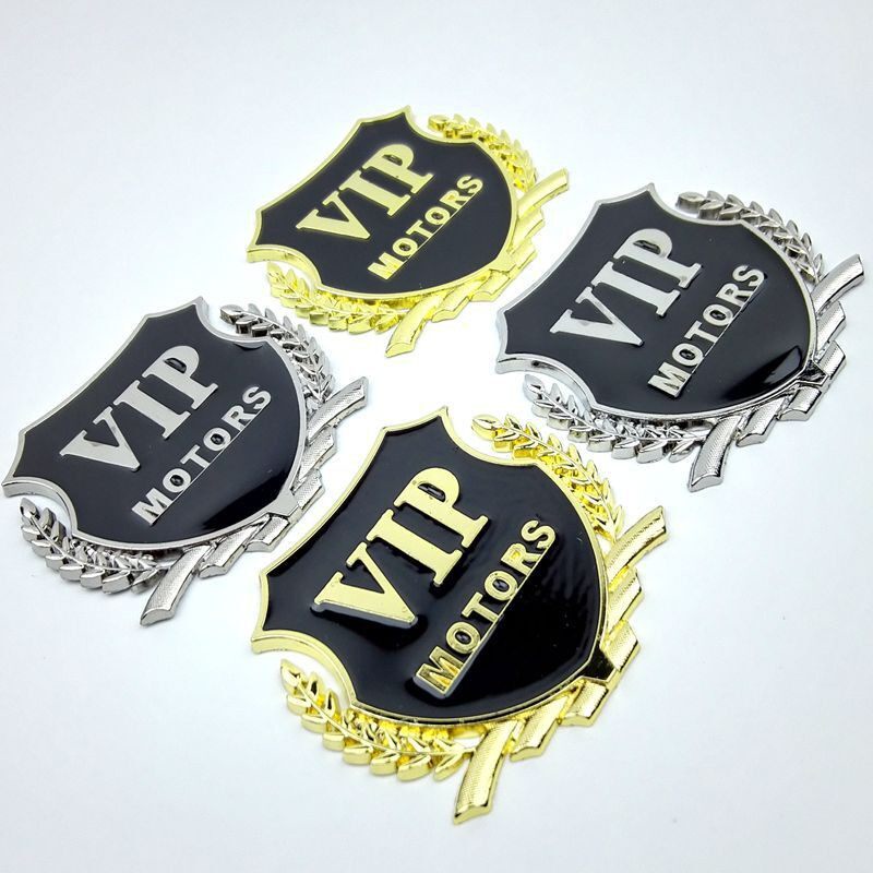 HYS 2 x Window 3D VIP MOTORS Metal Sticker Decal Emblem All Cars ...