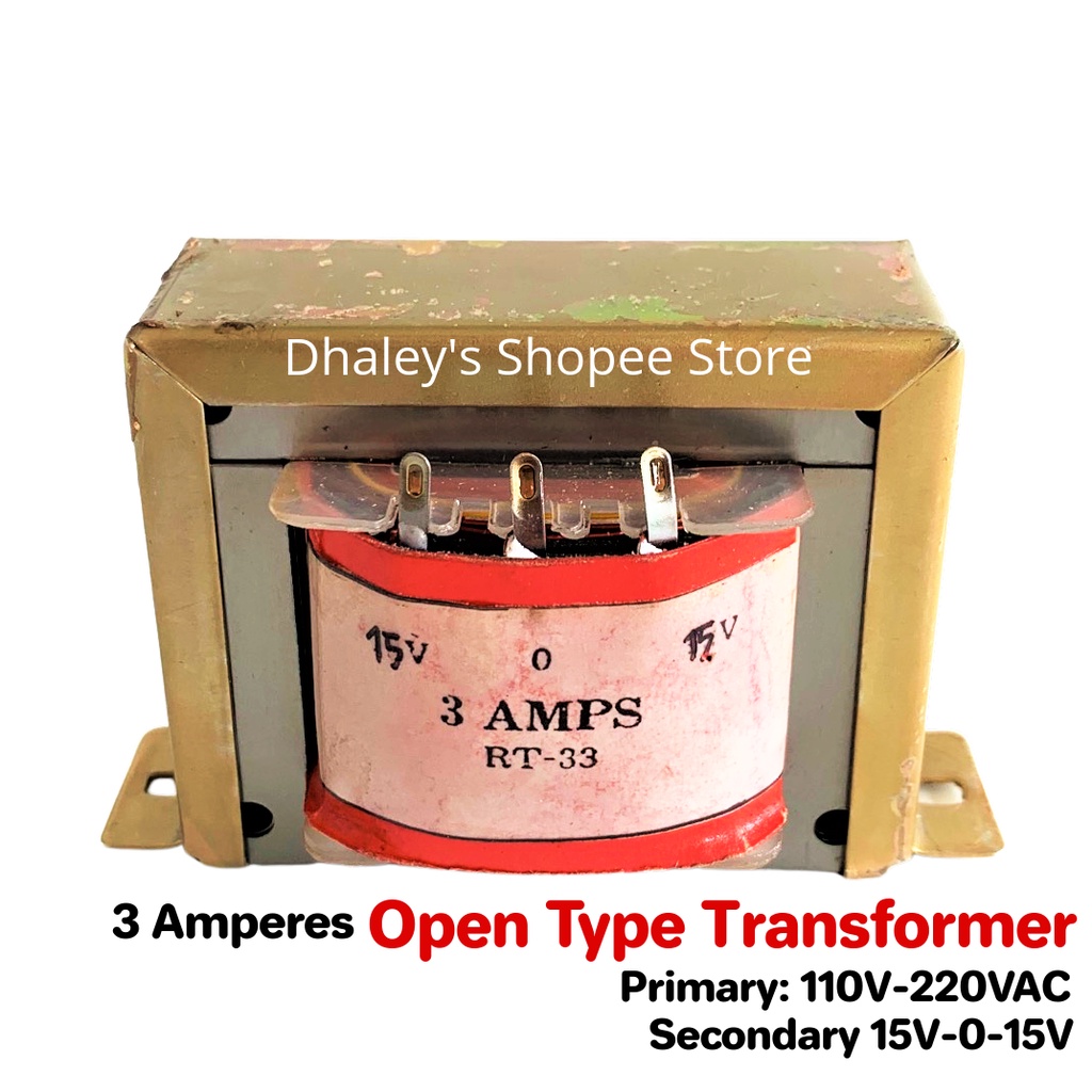 Transformer 3Amperes 110v-220VAC to 15V AC Center Tap 3A 15V stepdown transformer 15V 0 15v ...