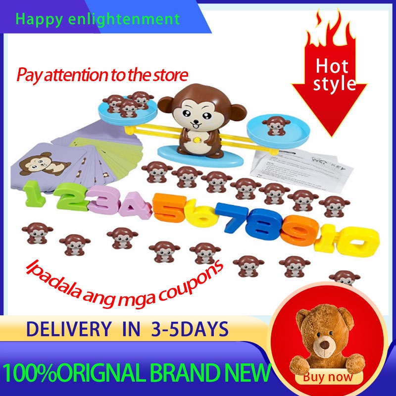 Monkey balance math puzzle game is a children's puzzle toy, number ...