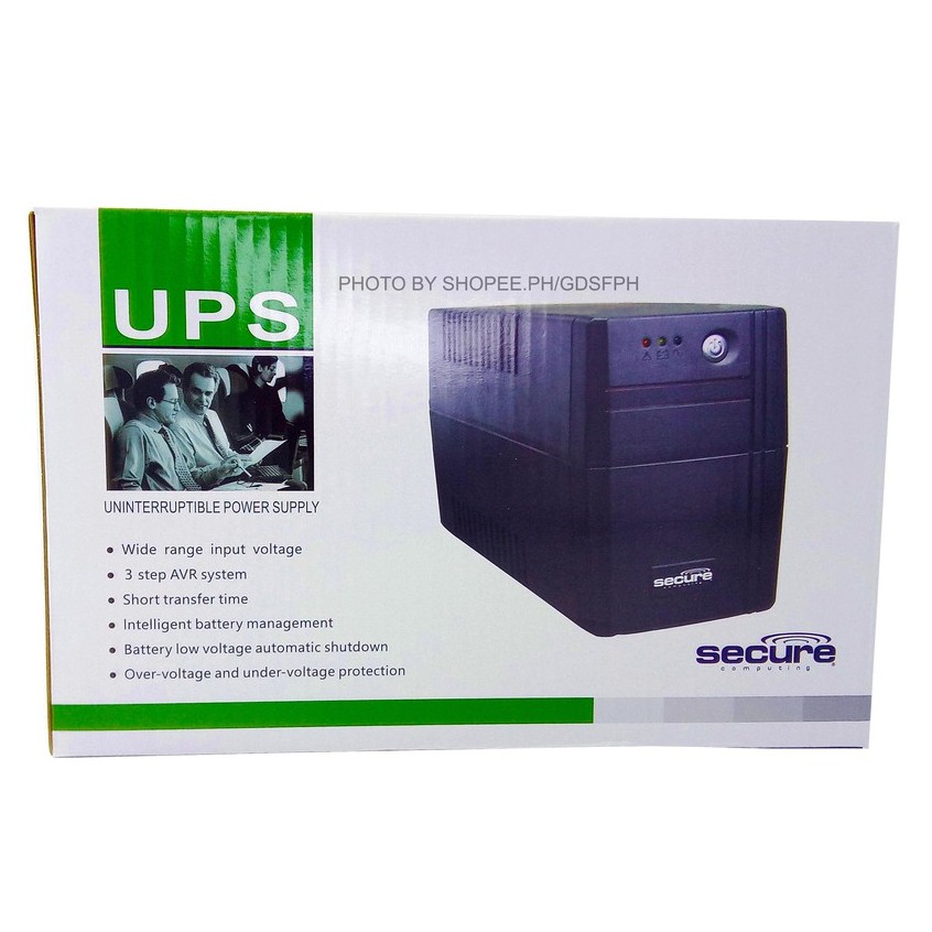 Secure UPS 1000VA Uninterruptible Power Supply GDSFPH_S4 | Shopee ...