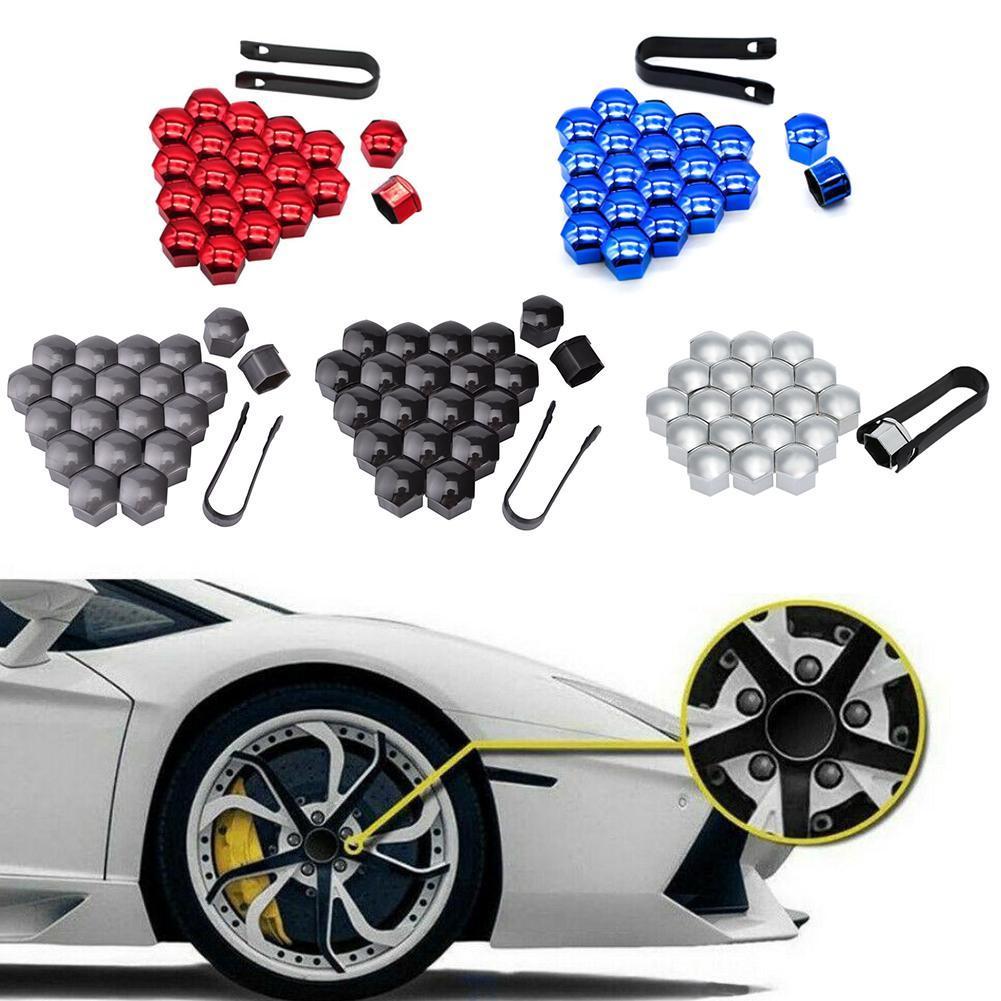 New 20pcs 19/21mm Car Tyre Wheel Hub Protection Caps with Removal Tool Vehicle Car Wheel Lug ...