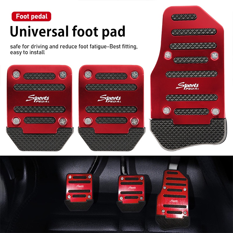 2/3Pcs Manual Car Pedal Pad Universal Anti-Slip Brake and Gas ...