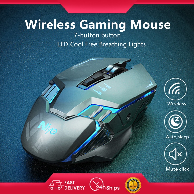 Niye Original Wireless Gaming Mouse Metal Mouse Ergonomic Rechargeable ...