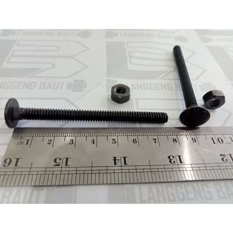 CB Bolt 1/4 x 3 / Umbrella Bolt / Fence / Bumper 6mm x 7.5cm | Shopee ...